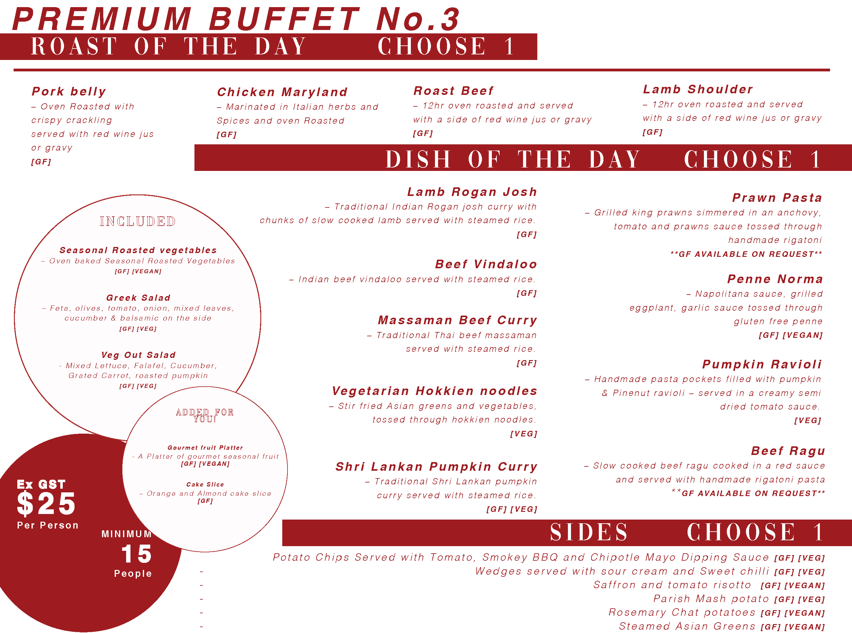 Buffet Menu 3