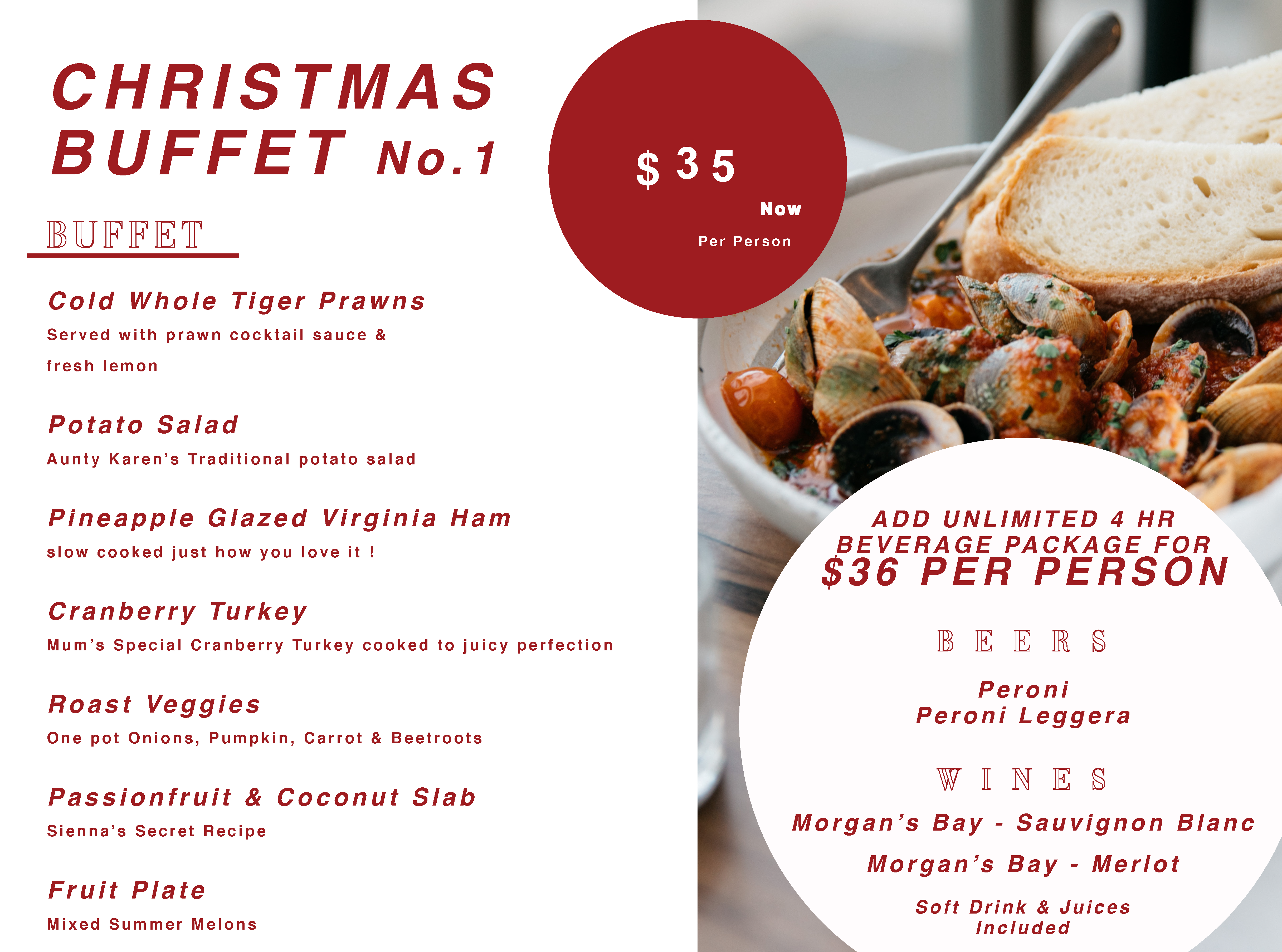 Buffet Menu Christmas Buffet